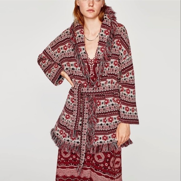 Zara | Jackets & Coats | Zara Fringe Jacket | Poshmark